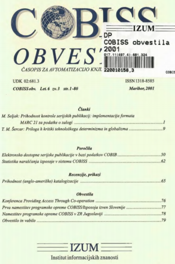 E-knjige in COBISS - Organizacija znanja